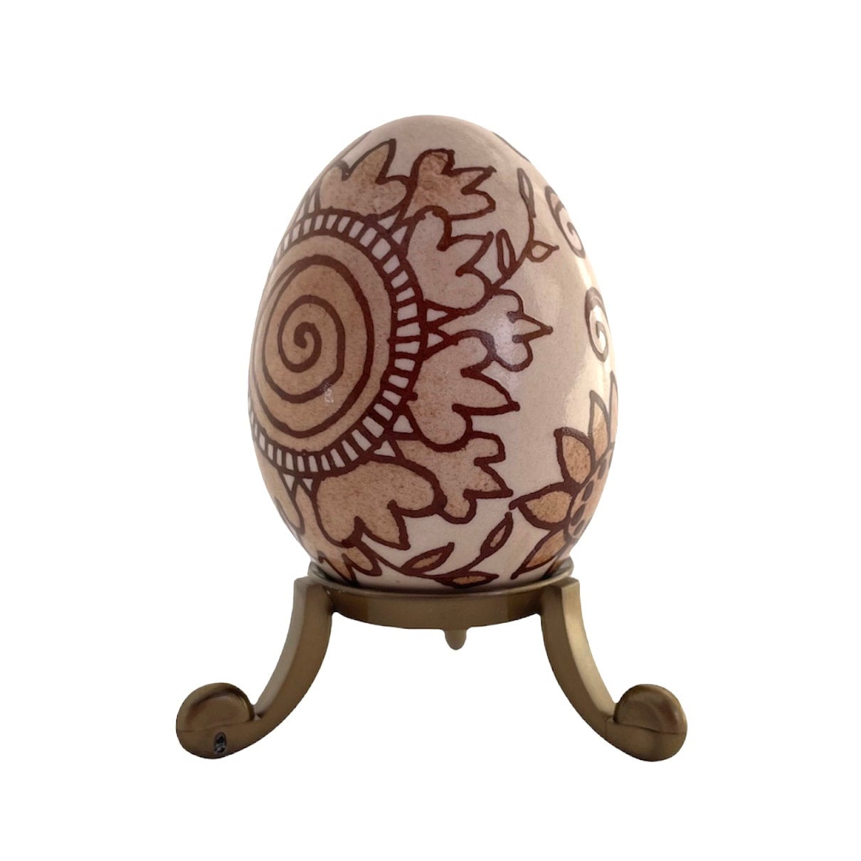 Mesmorizing - Mehndi-Inspired Etched Marans Egg with Spiraling Central ...